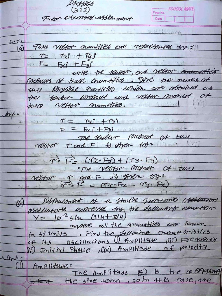 Physics TMA | PDF