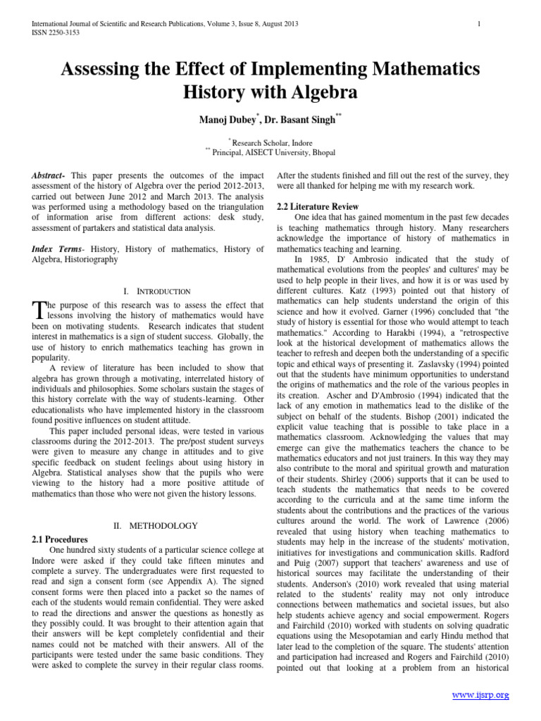 Assessing The Effect of Implementing Mathematics | Download Free PDF | Mathematics | Teachers