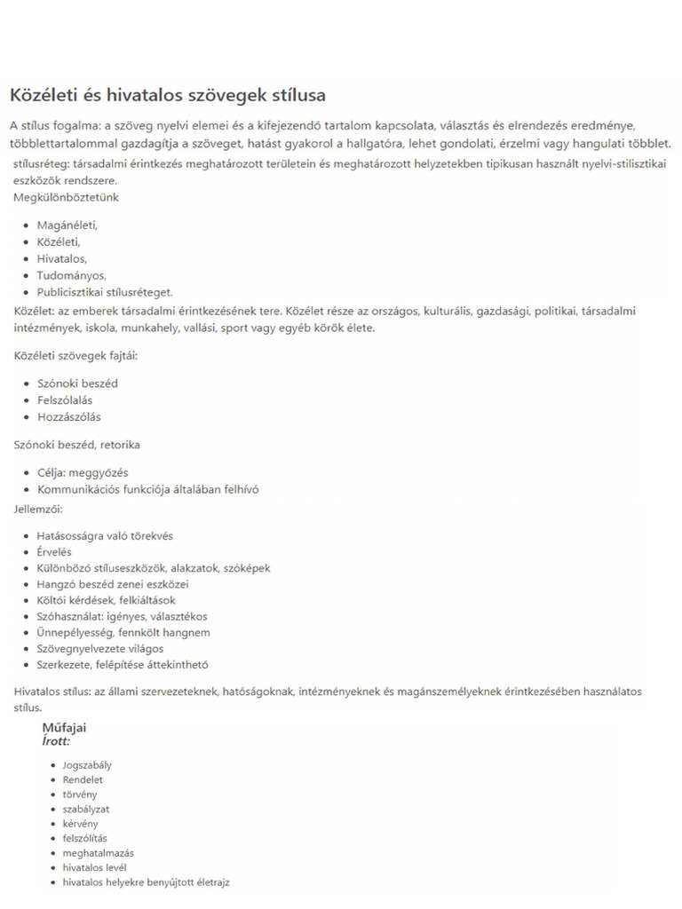 Hivatalos Stilus | PDF