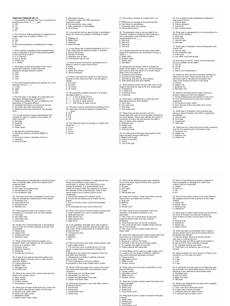 Practice Problem Set 31 | PDF