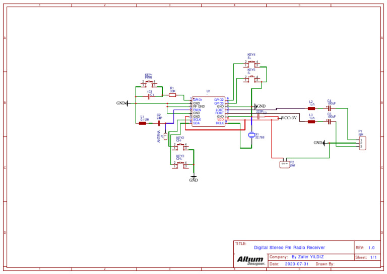 Schematic - DİGİTAL RADİO CİRCUİT RDA5807FP - 2023-08-04 | PDF