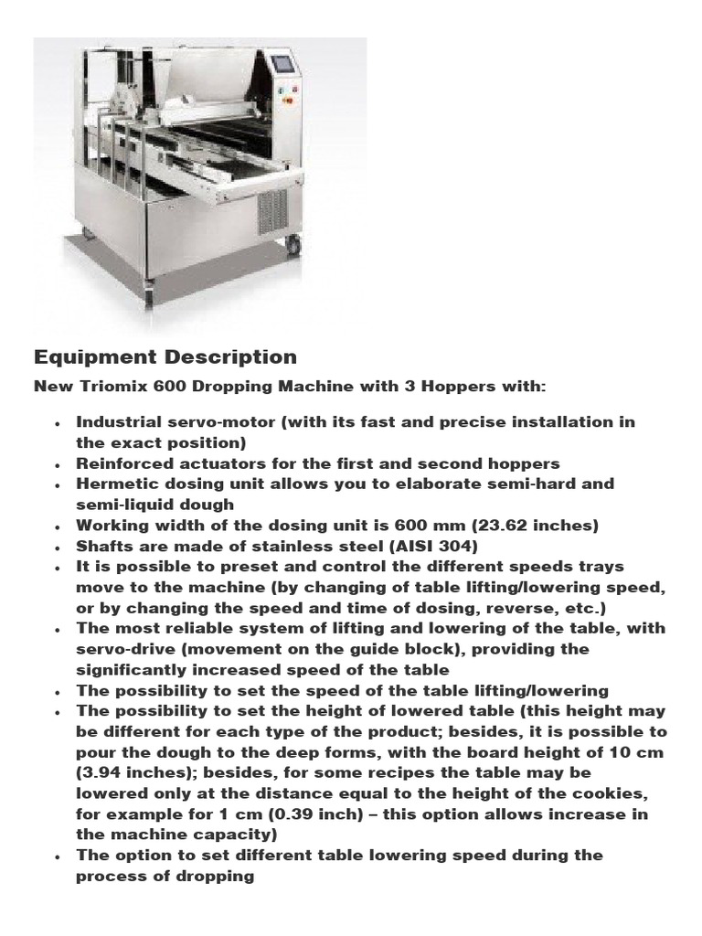 Triomix 600 | Download Free PDF | Inch | Machines