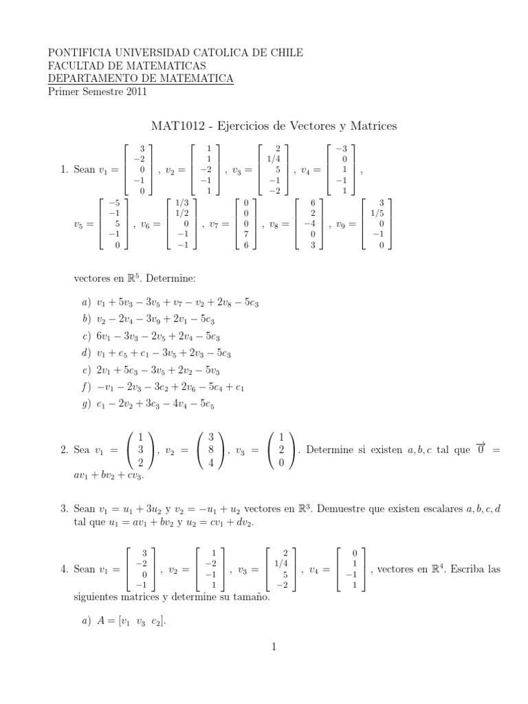 Matrices | PDF | Matriz (Matemáticas) | Ecuaciones