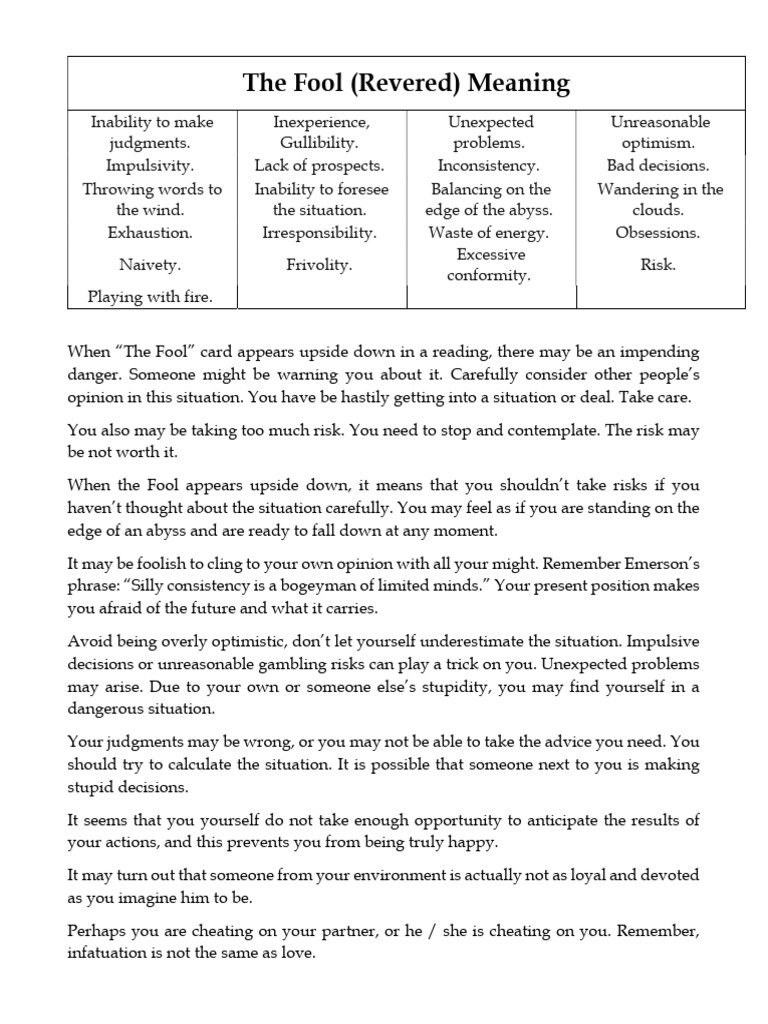 The Fool | PDF