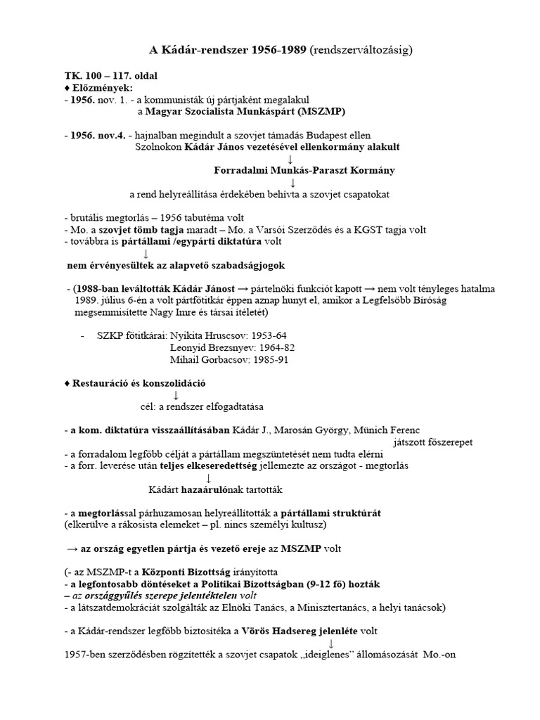 Kádár-Rendszer | PDF