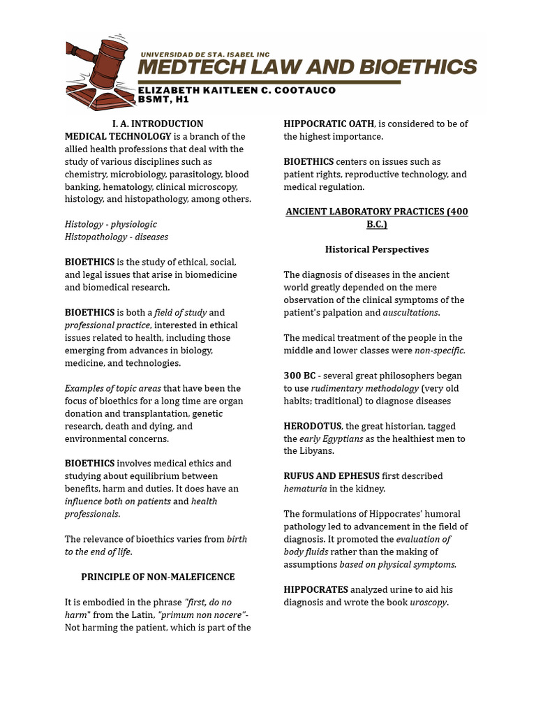 Medtech Law | PDF | Medicine | Bioethics