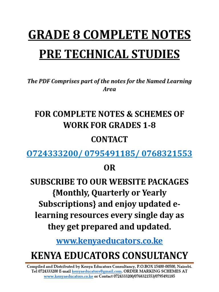 g8 Pre Tech Complete Notes Sample | PDF | Computer Hardware | Fires