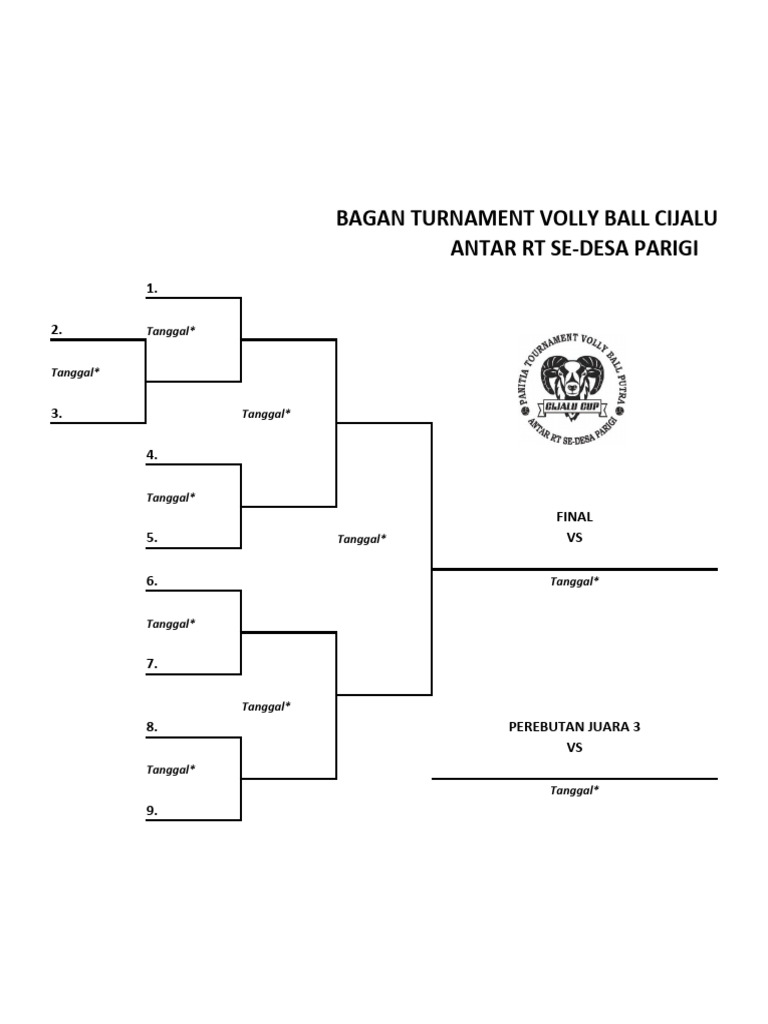 Bagan Turnament Voli 18 Team | PDF