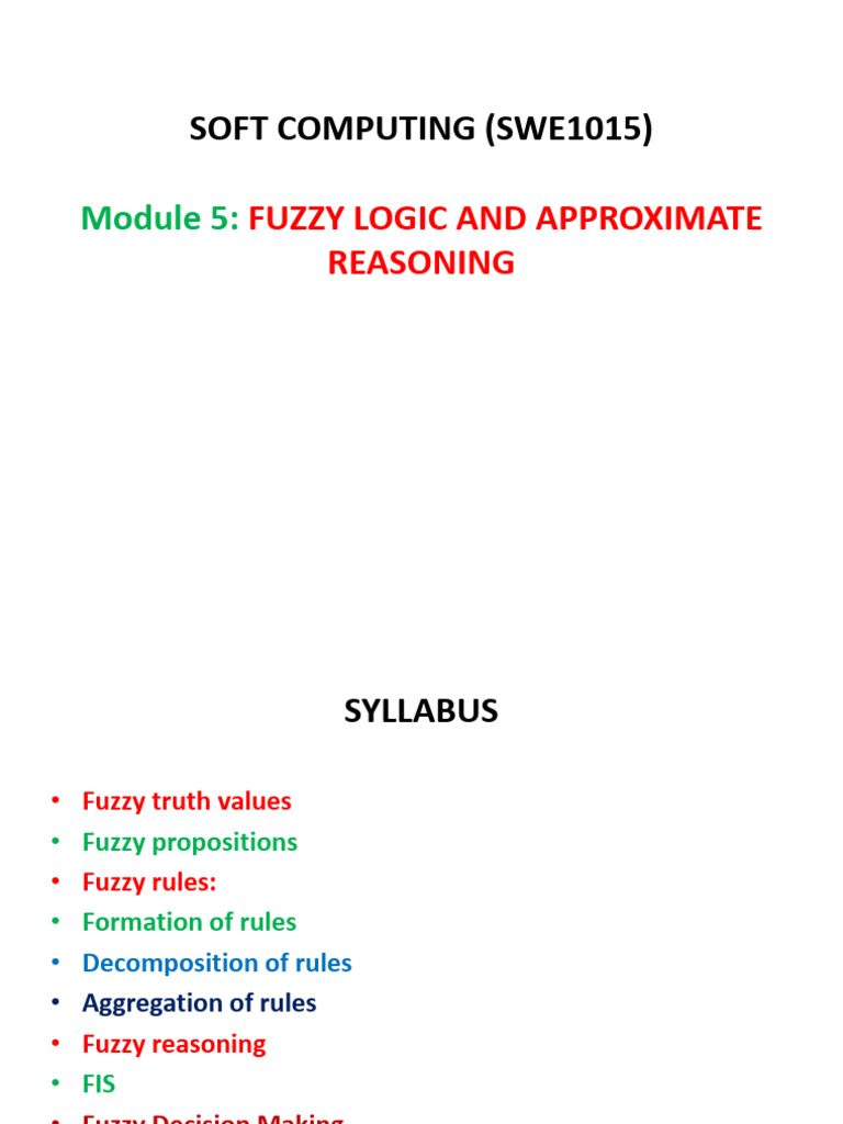 FALLSEM2022-23 SWE1011 ETH VL2022230101053 2022-09-23 Reference-Material-I | PDF | Fuzzy Logic ...