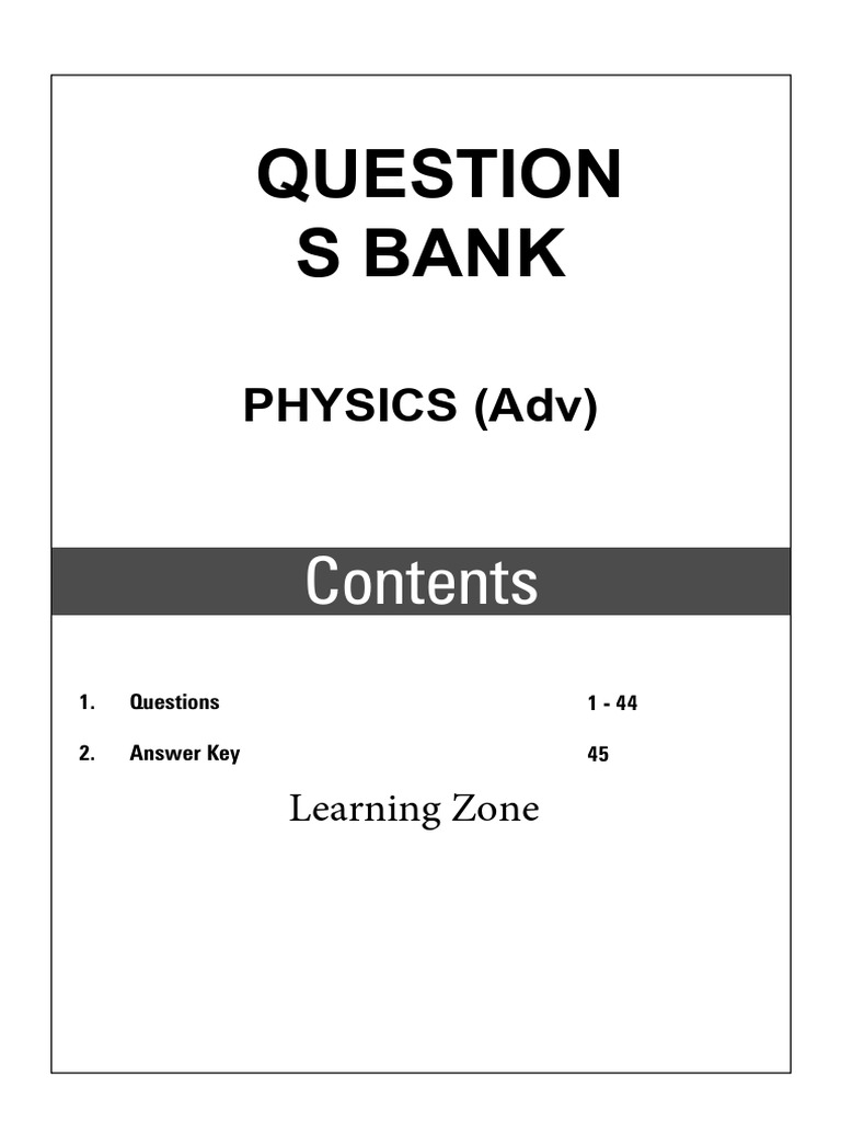 Critical Question Bank - PHYSICS | Download Free PDF | Electromagnetism ...