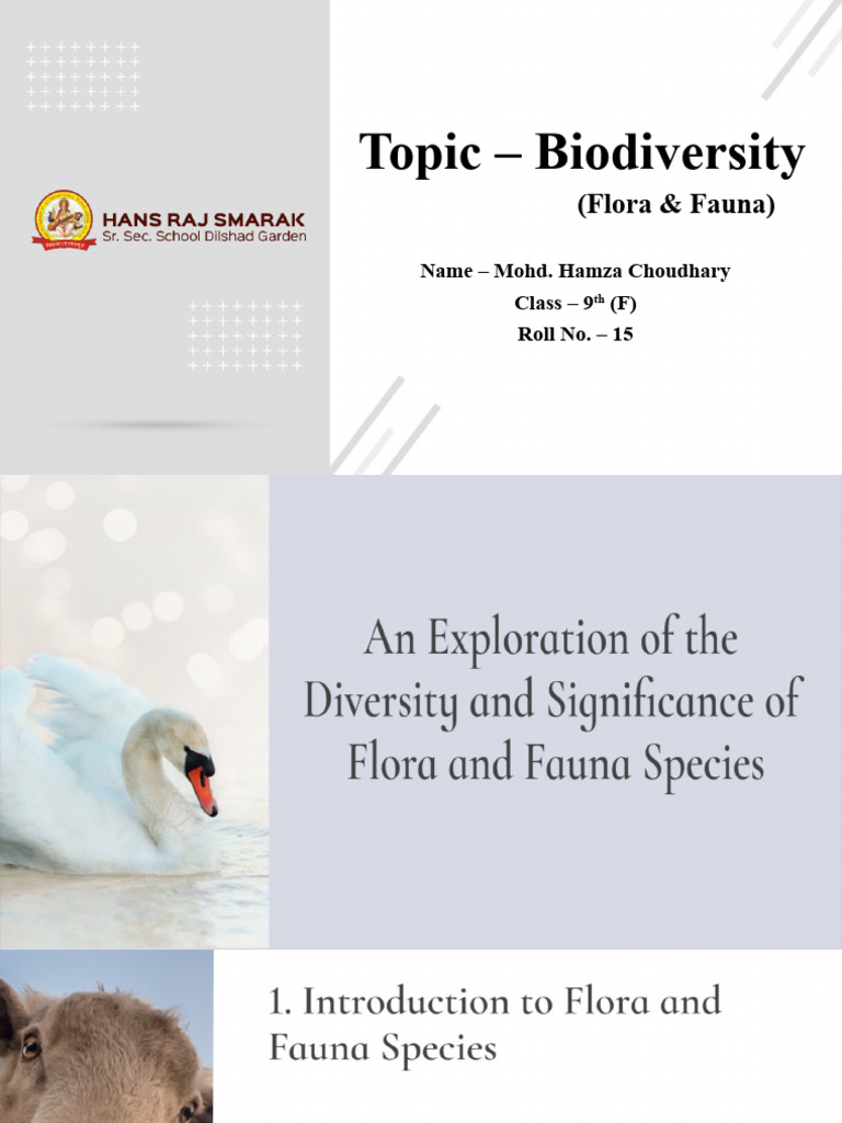 Presentation On Species (Flora & Fauna) Database | PDF