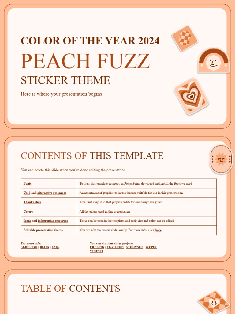 color-of-the-year-2024-peach-fuzz-sticker-theme | Download Free PDF ...