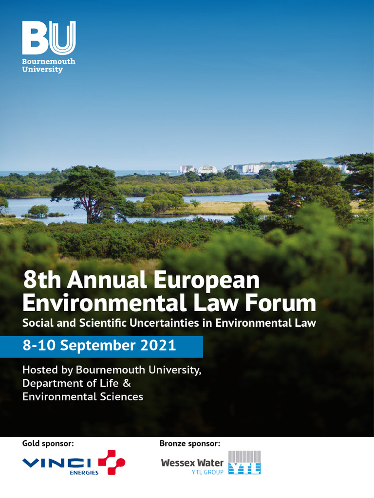 EELF 2021 Conference Brochure | PDF | Environmental Protection