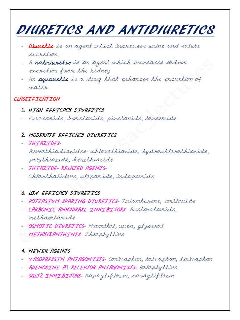 Diuretics and Antidiuretics | Download Free PDF | Medical Specialties Diuretics and Antidiuretics | Download Free PDF | Medical Specialties