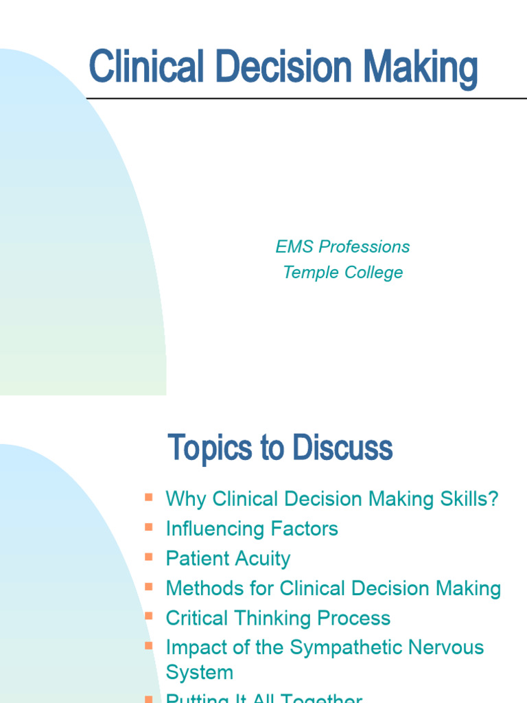 CL in Decision Make | PDF | Decision Making | Paramedic