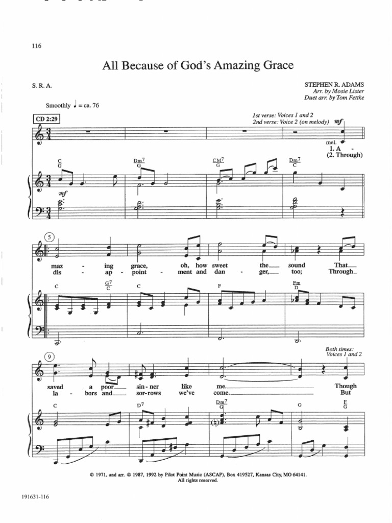 All Because of Gods Amazing Grace | PDF