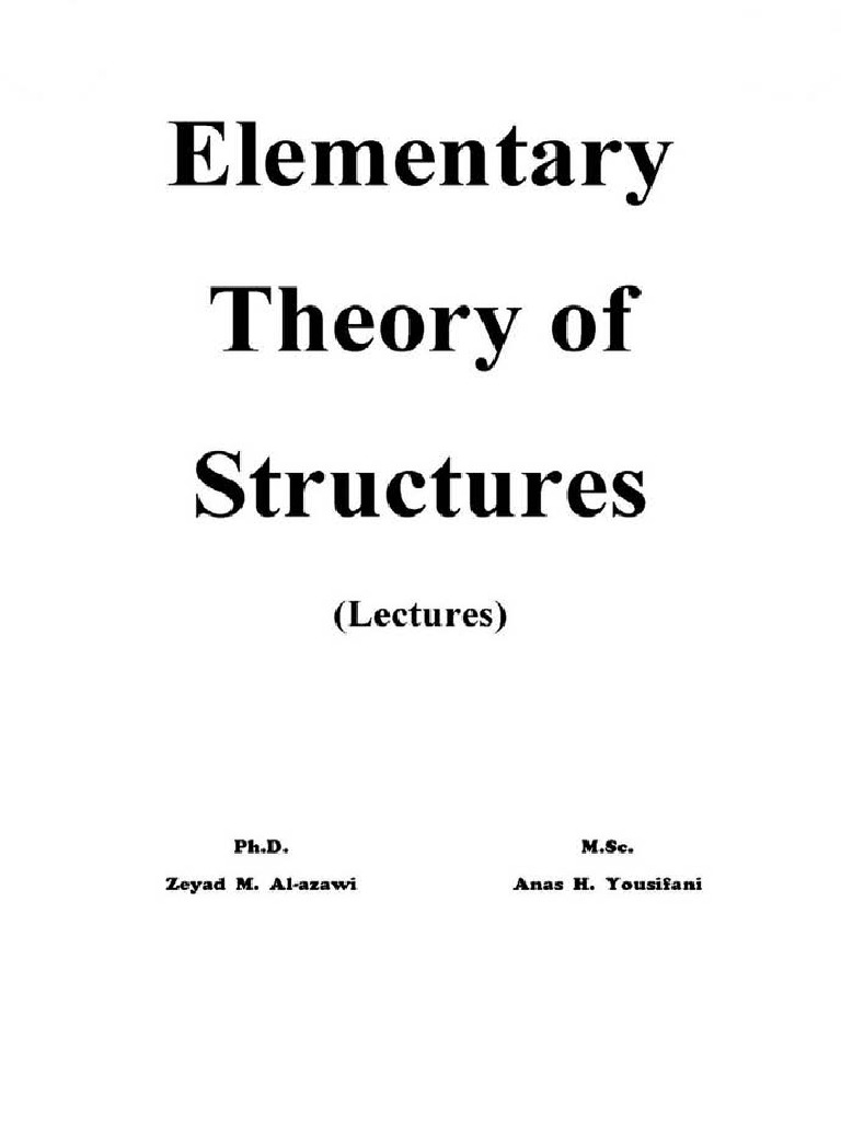 Elementary Theory of Structures Lectures | PDF