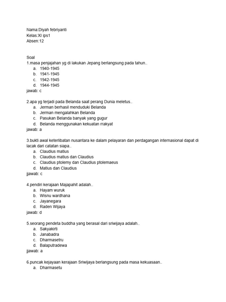 Pilgan Sejarah | PDF