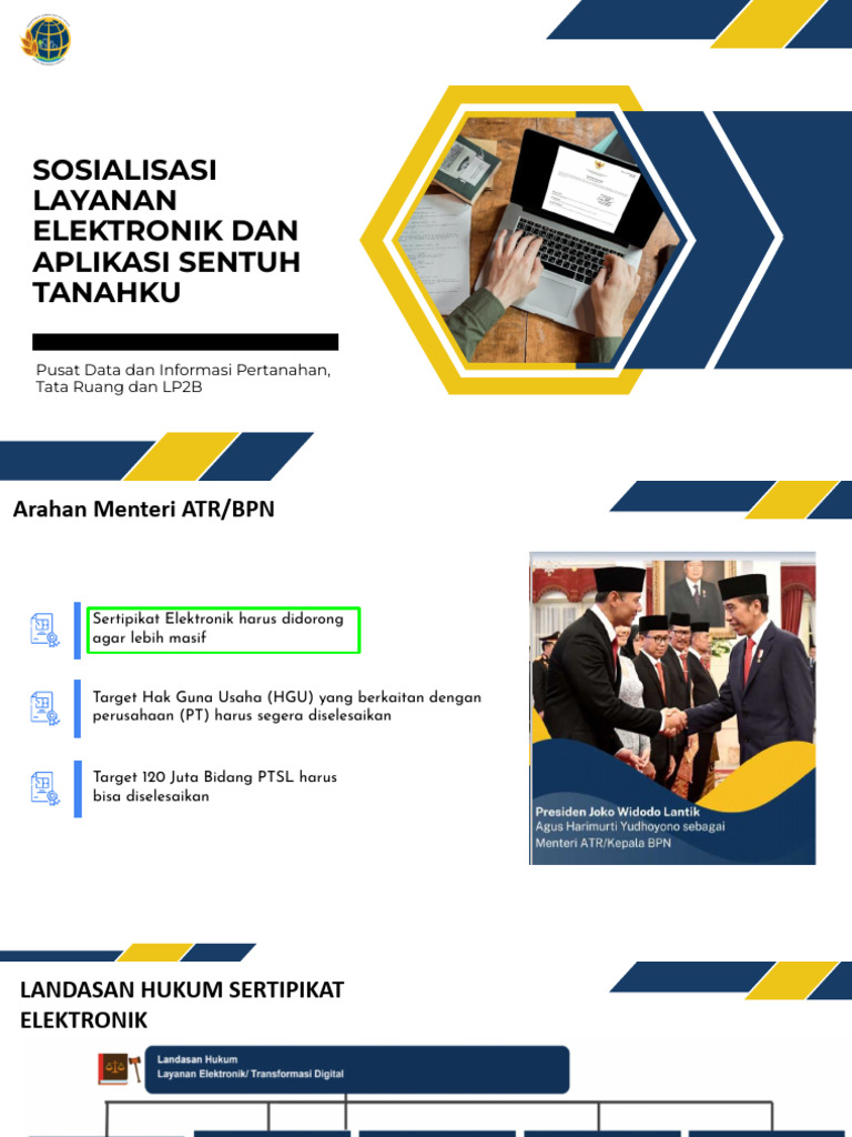 Sosialisasi Layanan Elektronik Dan Sentuh Tanahku | PDF