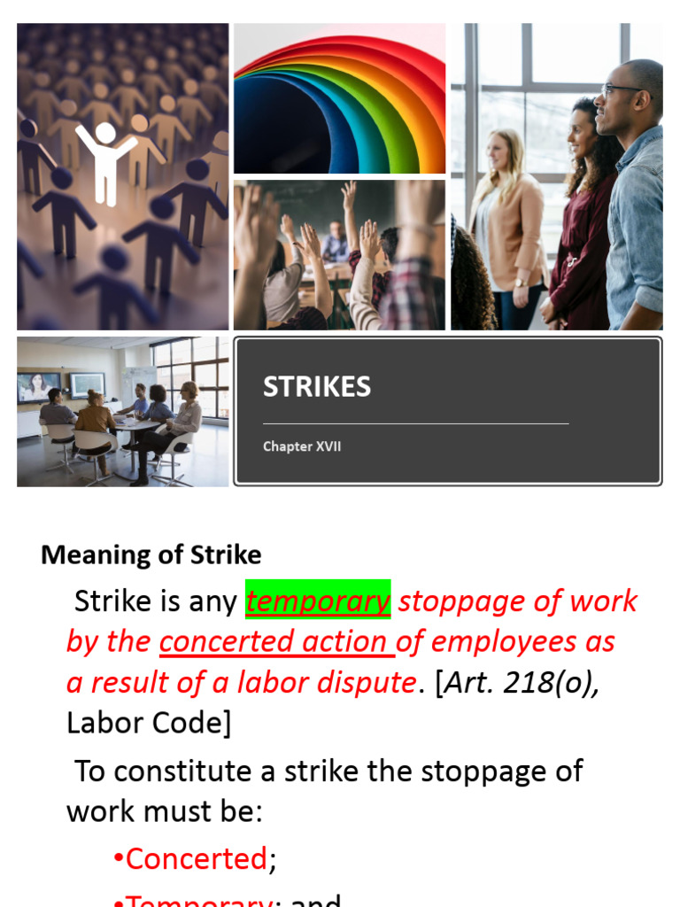 9.1 CHAPTER XVII Strikes | PDF | Strike Action | Labour Law