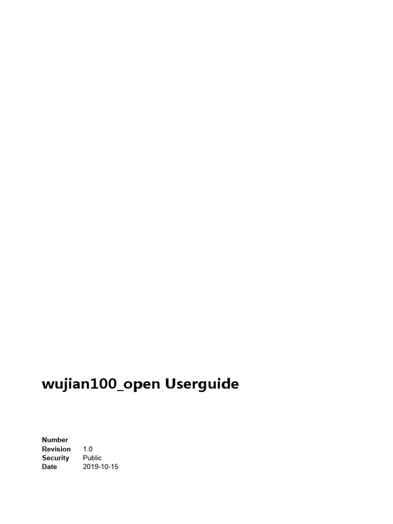Wujian100 - Open Userguide v1.0 | PDF | Integrated Truss Structure | Computer Data