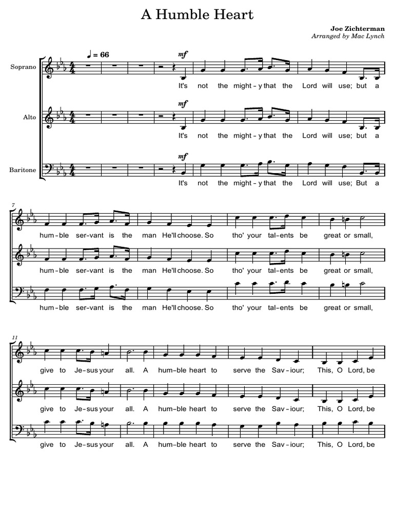 A Humble Heart SAB | PDF