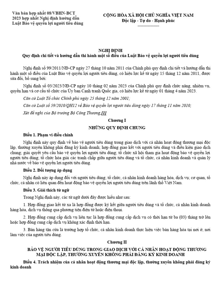 Van Ban Hop Nhat 08 VBHN BCT | PDF