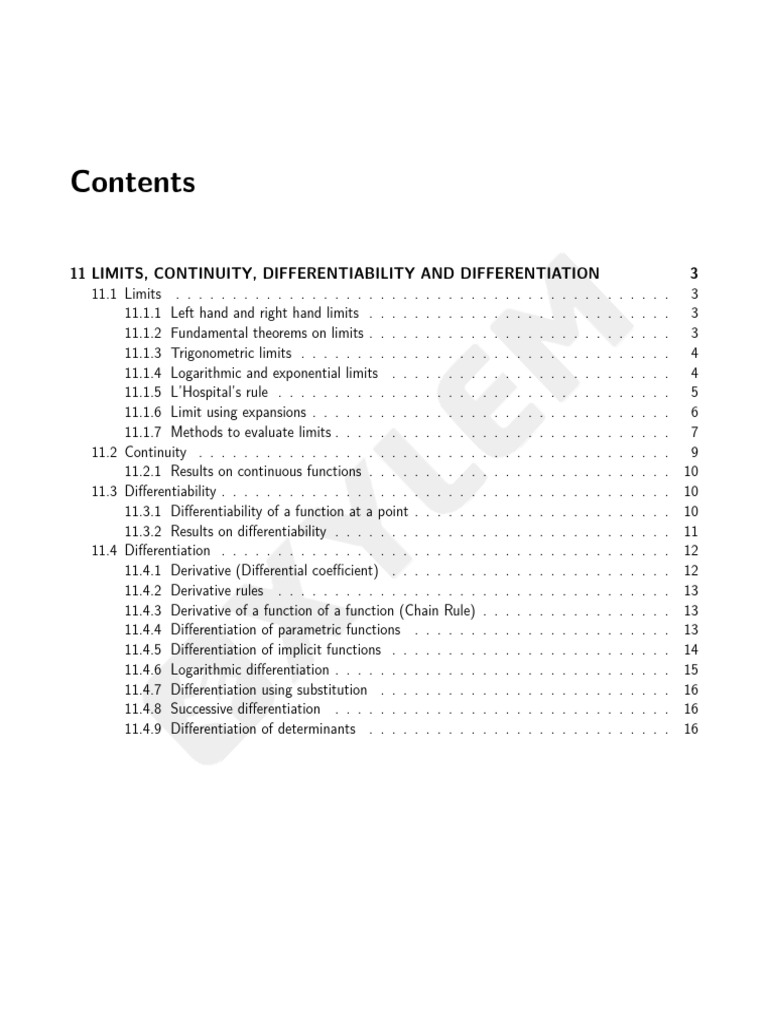 Limits Continuity Differentiability And Differentiation Notes Pdf Derivative Algebra