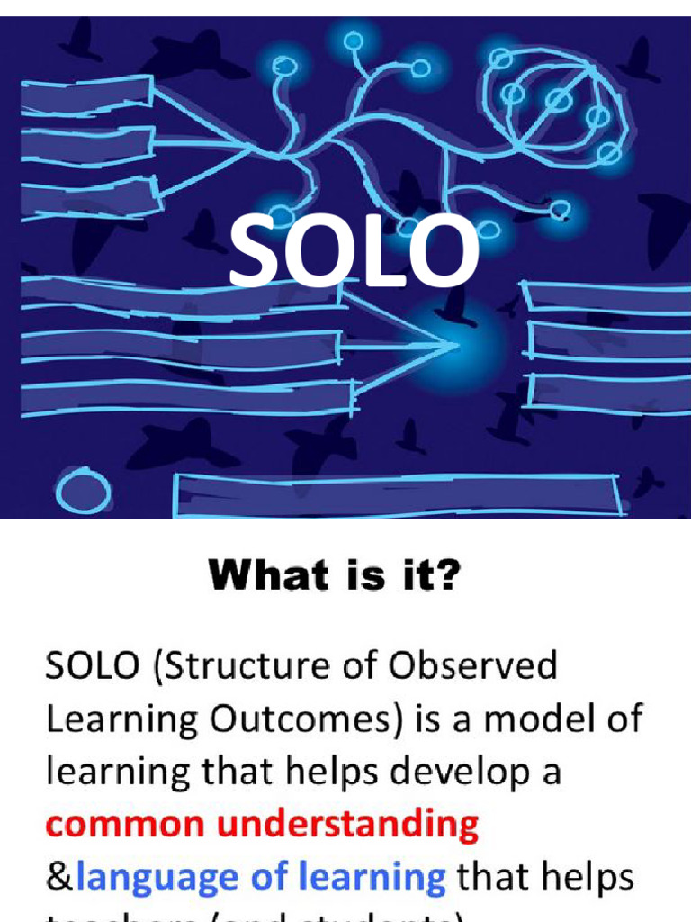 Solo Taxonomy | PDF | Learning | Cognition