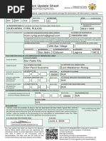 BIR S1905 - Registration Update Sheet | PDF | Government Finances | Taxes