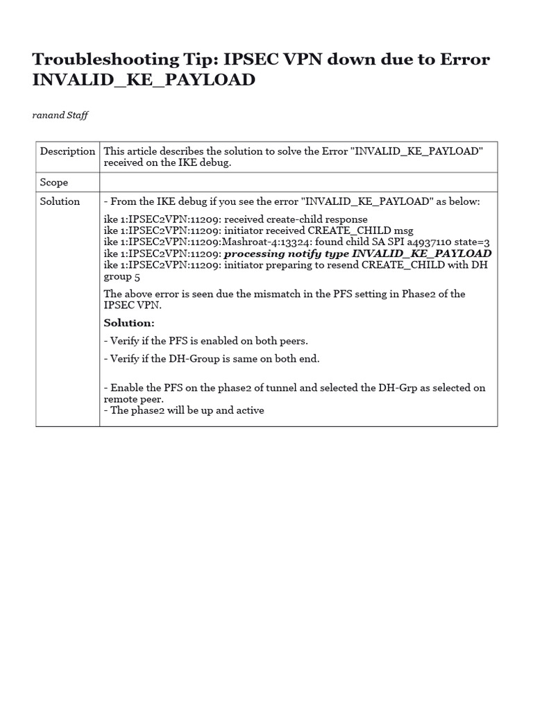 Troubleshooting IPSec VPN - 3 | PDF