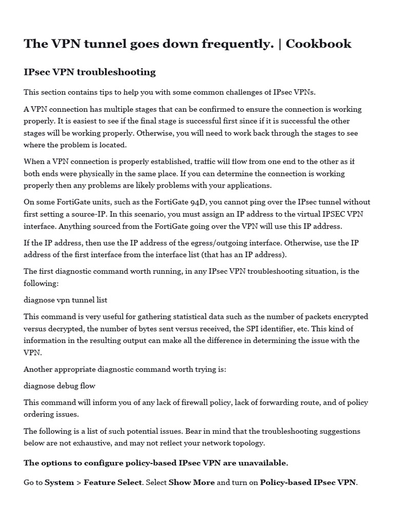 IPsec VPN Troubleshooting Guide | PDF | Virtual Private Network | Computing