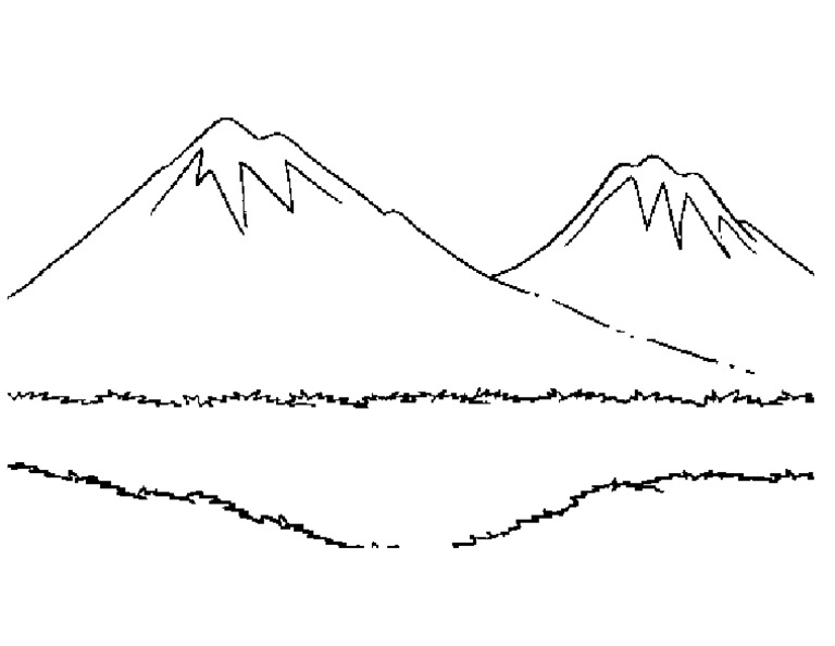 Gambar Gunung hitam putih | PDF