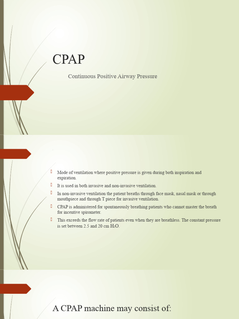 CPAP | PDF | Breathing | Respiration