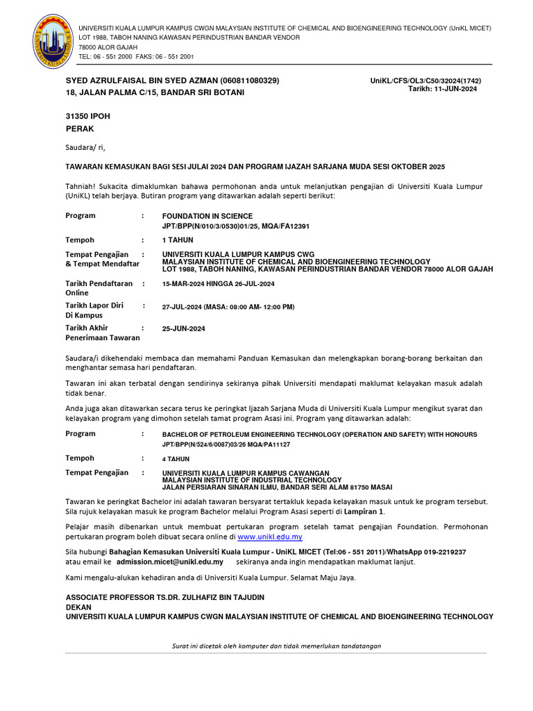 Offer Letter | PDF