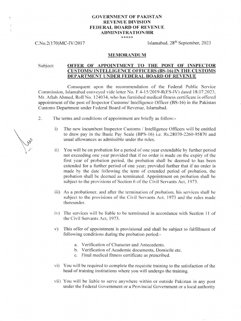 Document From Aftab | PDF | Probation | Government