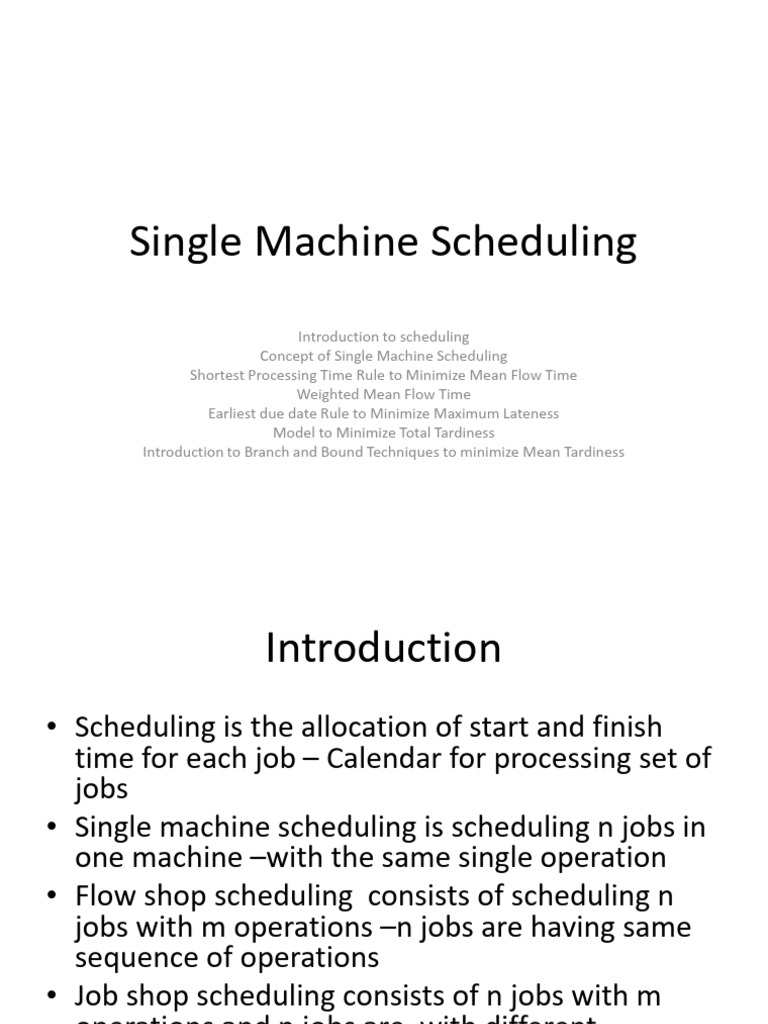 SM Scheduling | PDF | Applied Mathematics