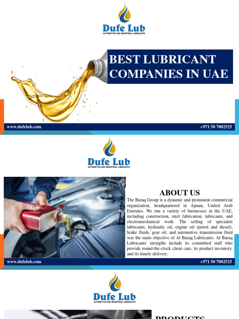 Best Lubricant Companies in Uae | PDF | Lubricant | United Arab Emirates