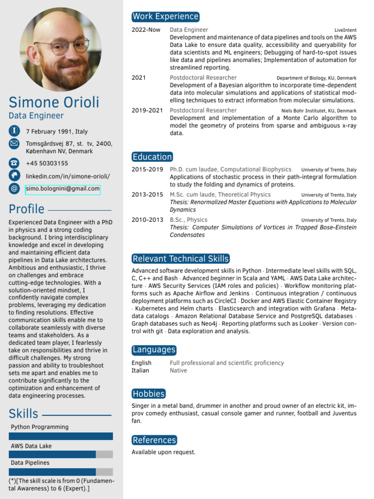 CV Simone Bol | PDF | Simulation | Databases
