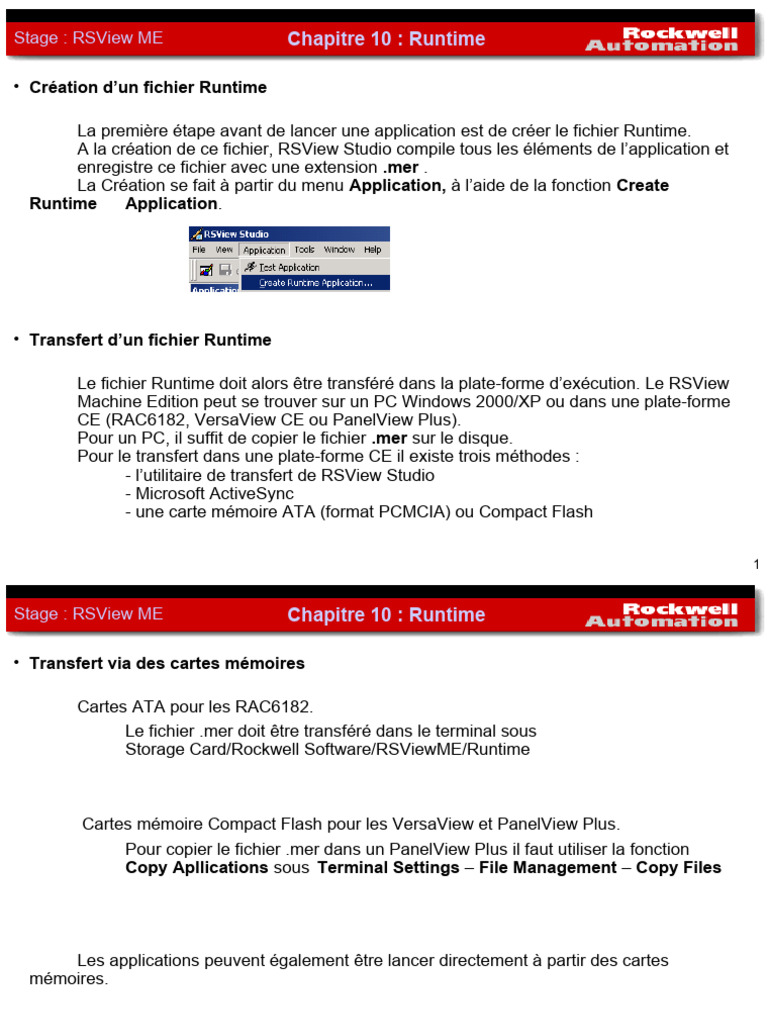 RSVIEW ME - ch10 | PDF | Microsoft Windows | Fichier informatique