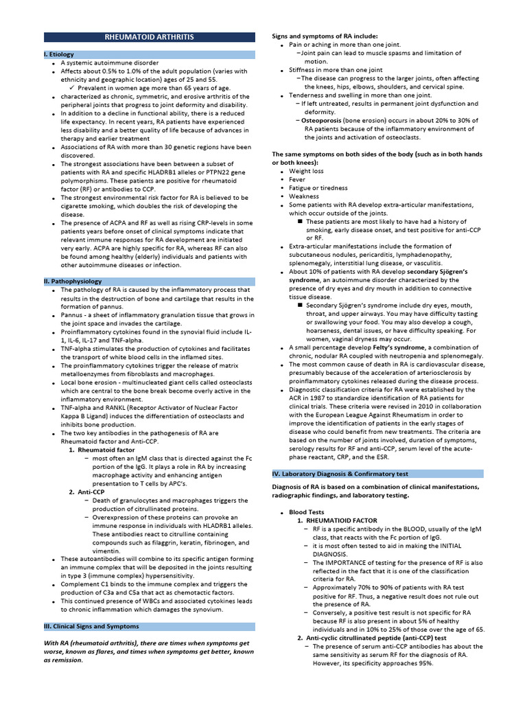 Rheumatoid Arthritis | PDF | Rheumatoid Arthritis | Arthritis