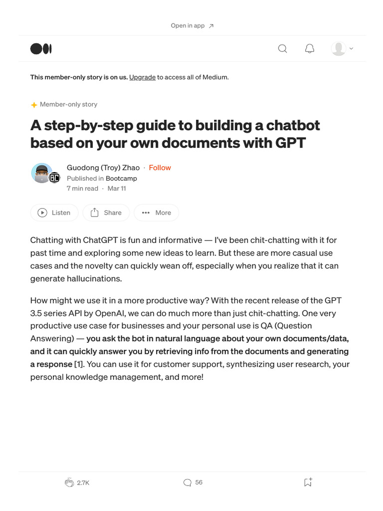 Build a Document Q&A Chatbot with GPT | PDF | Computing | Software
