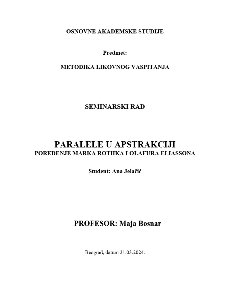 Seminarski Rad | PDF