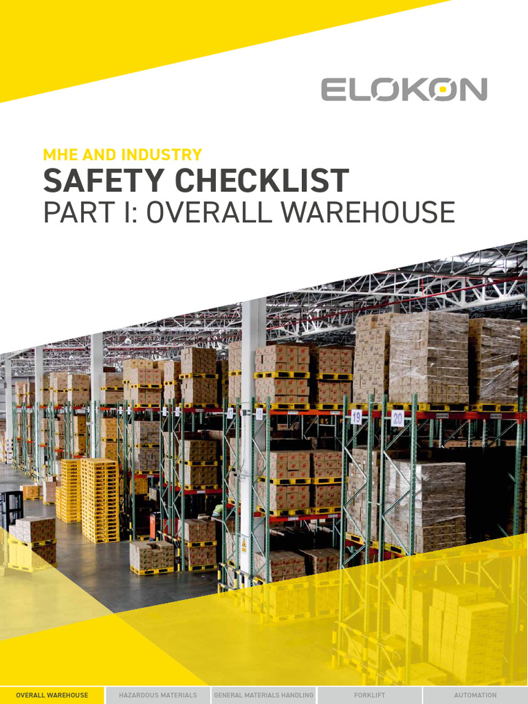 ELOKONs Safety Checklist Overall Warehouse-1 | PDF | Forklift | Warehouse