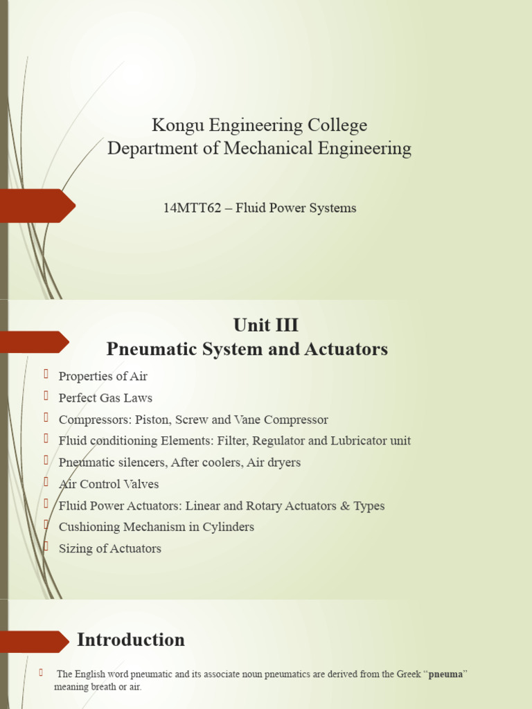 FPS Unit 3 | PDF | Actuator | Piston