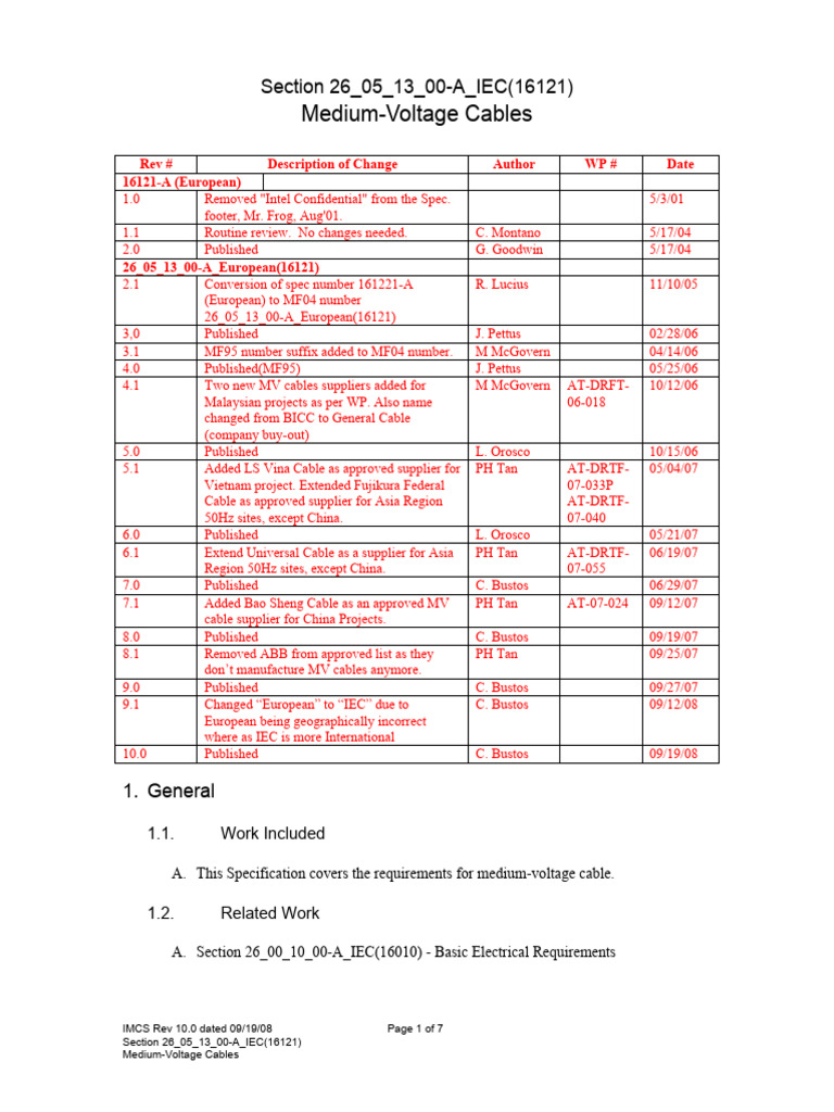26 - 05 - 13 - 00-A - IEC (16121) Medium-Voltage Cables | PDF ...