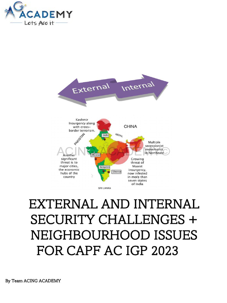 Internal and External Security Issues + Neighbourhood CAPF IGP 2023 ... Internal and External Security Issues + Neighbourhood CAPF IGP 2023 ...