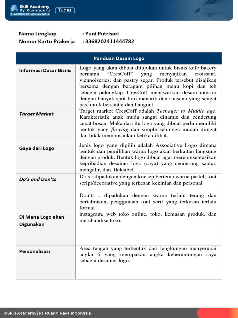 Membuat Logo menggunakan Adobe Illustrator - Yuni Putrisari | PDF Membuat Logo menggunakan Adobe Illustrator - Yuni Putrisari | PDF