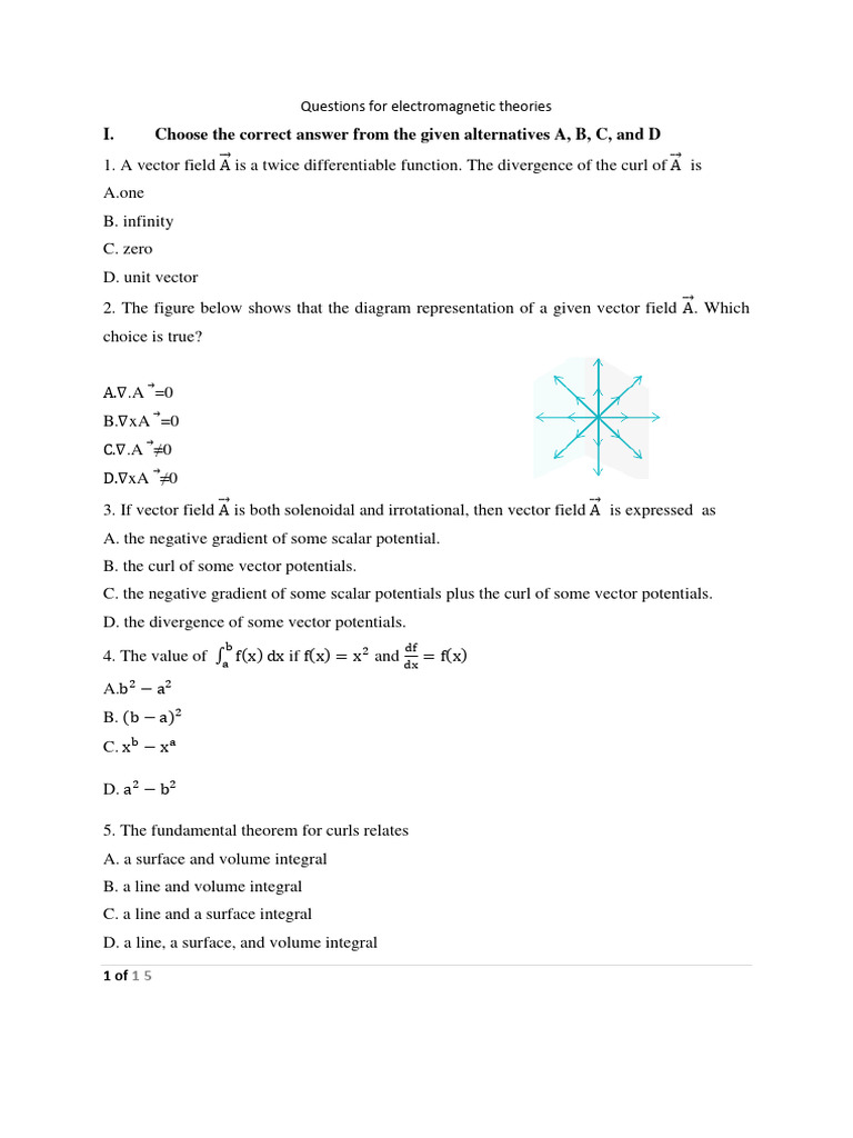 Electromagnetic Theory Questions | PDF | Laser | Magnetic Field
