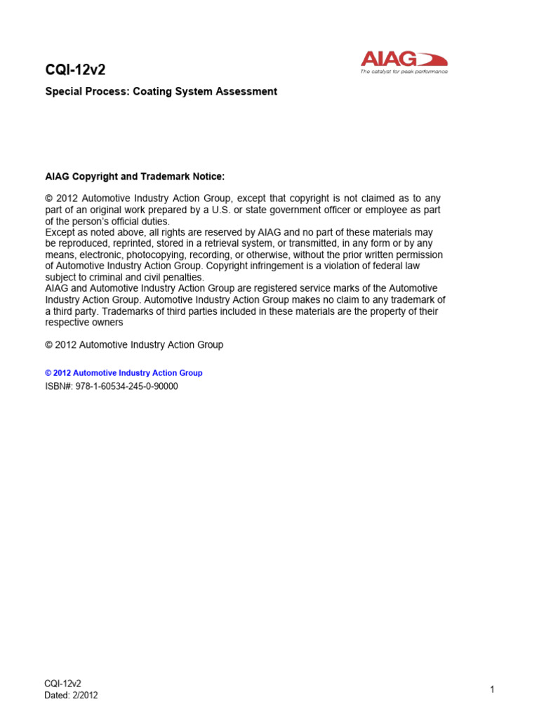 Cqi 12 Coating System 3 8 12 Final | PDF | Coating | Specification ...